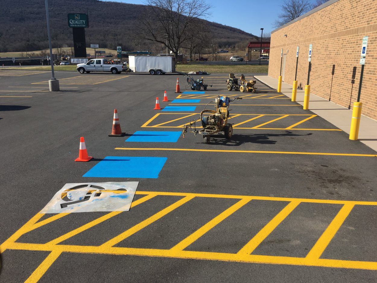 Parking Lot Pavement Markings Contractors | Summerville SC | Warehouse ...
